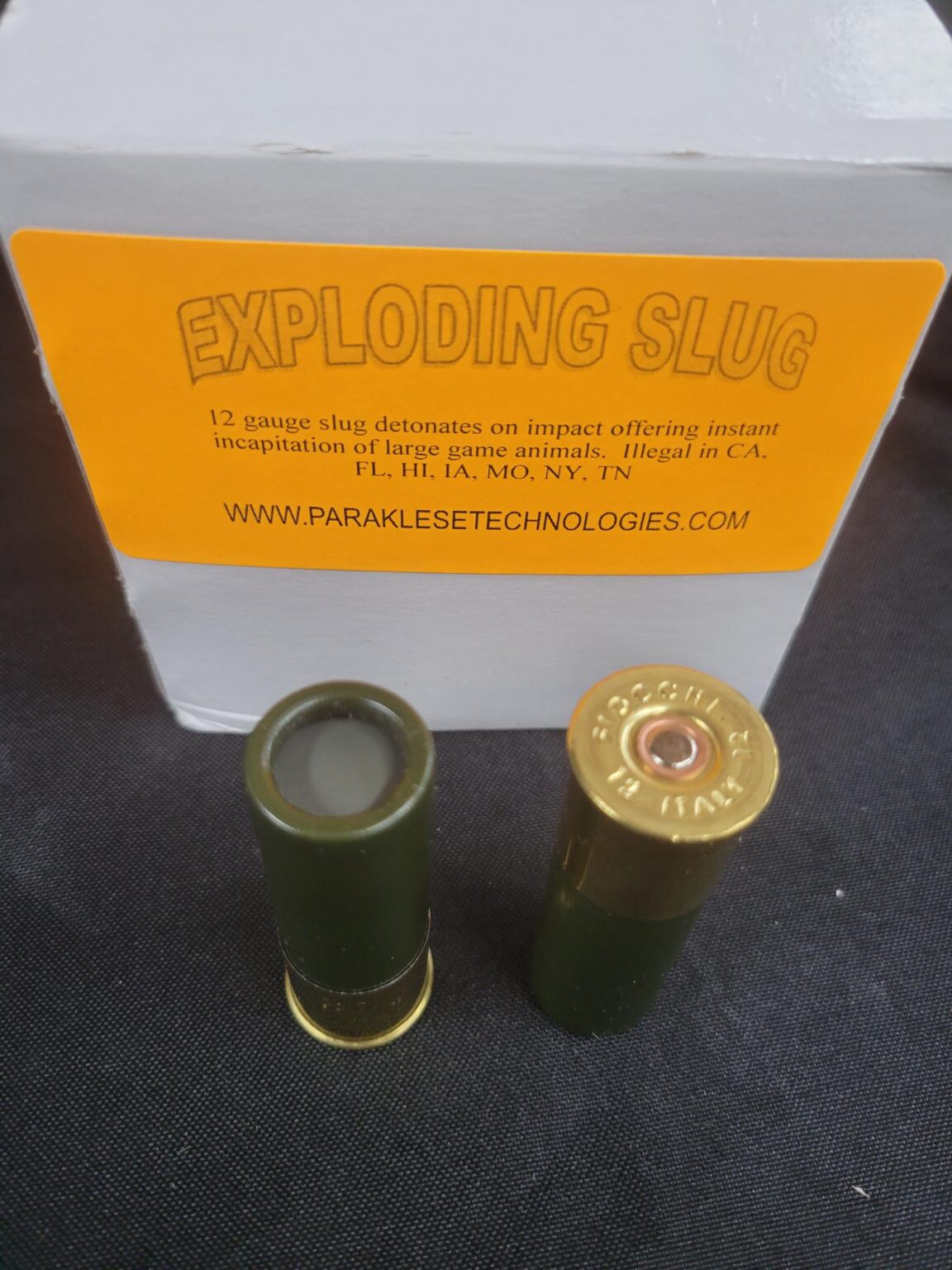 Paraklese Technologies 12 Gauge 2 3/4'' Exploding Slugs (25 rd bag ...