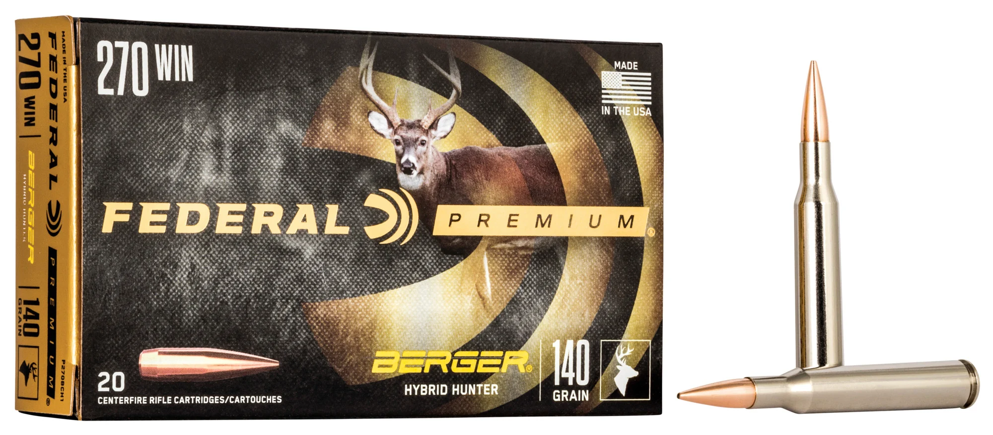 Federal Premium Berger Hybrid Hunter 270 Win. 140 grain 2950 FPS (20 rd ...