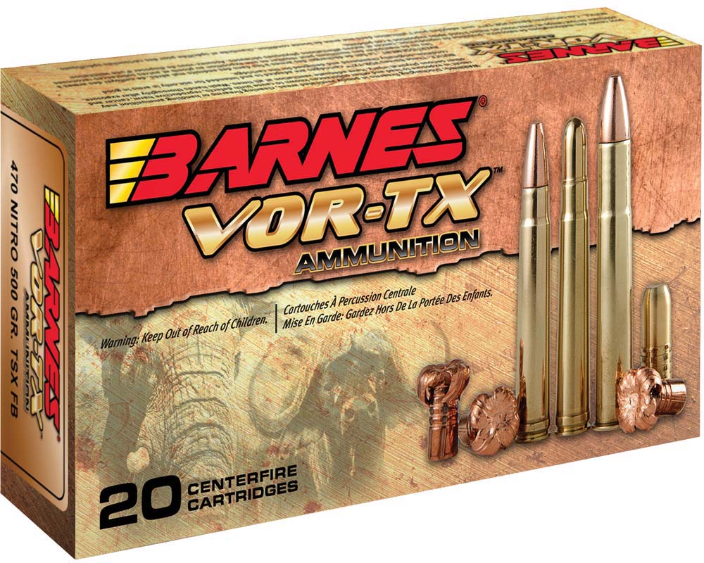 Barnes Vor-Tx 458 Lott 500 grain Banded Solid Round Nose (20 rd box ...