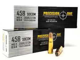 Precision One .458 SOCOM 350 grain Soft Point Flat Point SPFP 20 rd box ...